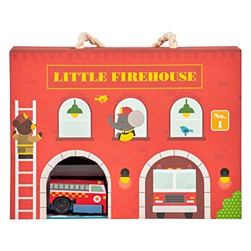 Little Firehouse: Wind-Up and Go Play Set - Petit Collage - Book Outlet