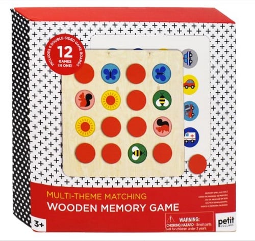 Multi-Theme Matching Wooden Memory Game - Petit Collage - Book Outlet