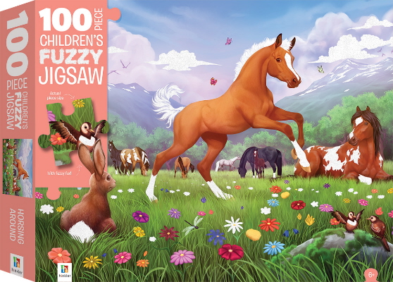 Horsing Around: 100 Piece Children's Fuzzy Jigsaw - Hinkler - Book Outlet