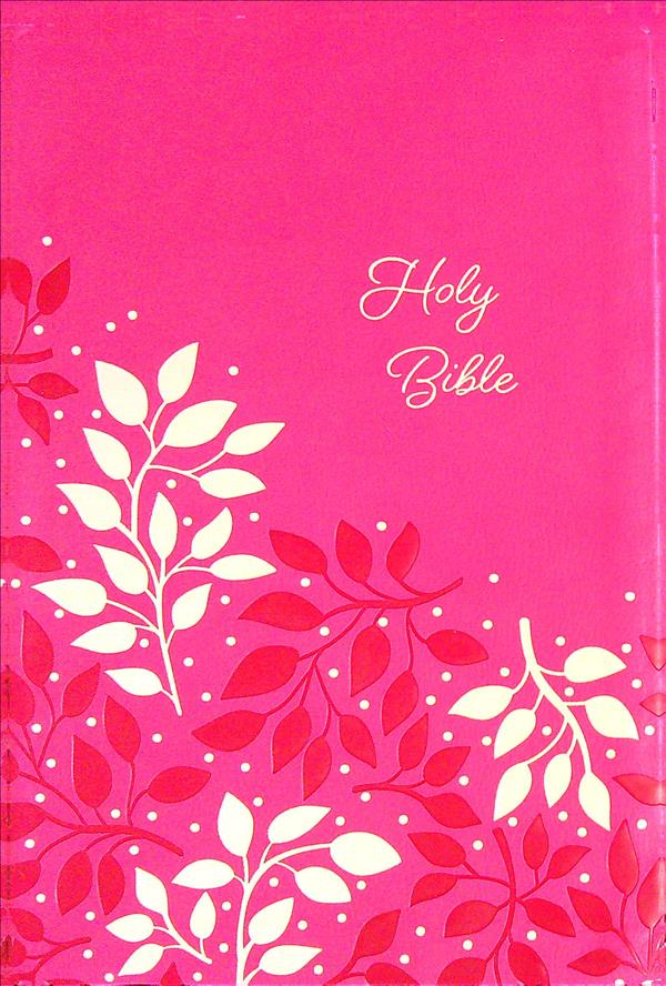 NIV, Large Print Thinline Bible (Pink Leathersoft) by Zondervan - Book ...