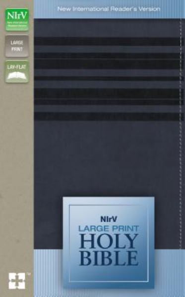 NIrV Large Print Holy Bible (Slate Blue Italian Duo-Tone) by Zondervan ...