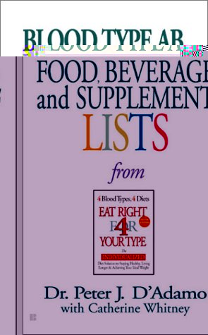 Blood Type AB: Food, Beverage and Supplement List by Peter J. D'Adamo ...