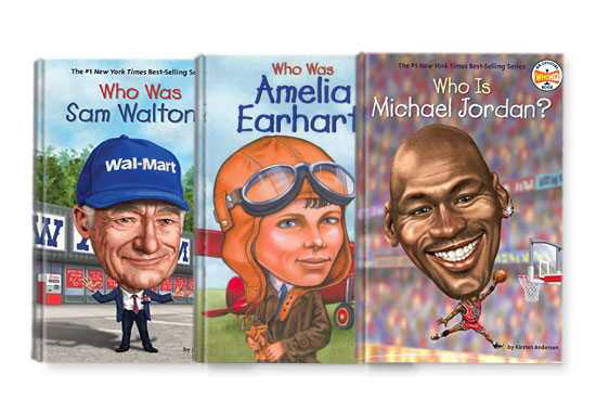 WhoHQ 3 Book Set (Who Is Michael Jordan/Who Was Amelia Earhart/Who Was ...