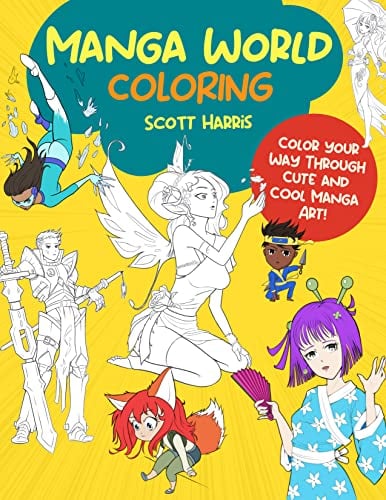 Manga World Coloring: Color Your Way Through Cool Original Manga Art by ...