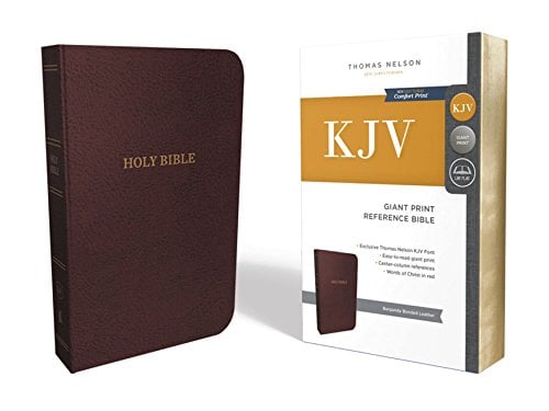 KJV Giant Print Reference Bible (7845BRG - Burgundy Bonded Leather) by ...