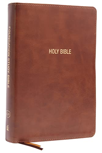 KJV, Large Print Foundation Study Bible (#9683BRN - Brown Leathersoft ...