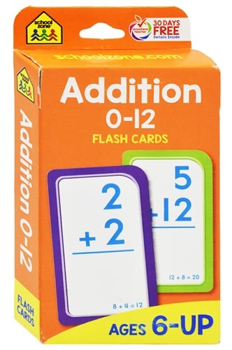 Addition 0-12 Flash Cards by School Zone Publishing Company - Book Outlet