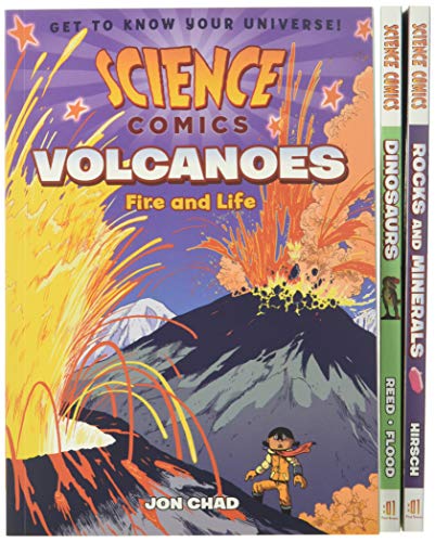 Science Comics Boxed Set: Volcanoes/Dinosaurs/Rocks and Minerals by Jon ...