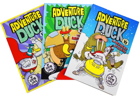 Adventure Duck 3 Book Set (vs The Armadillo Army/vs Power Pug/vs The ...