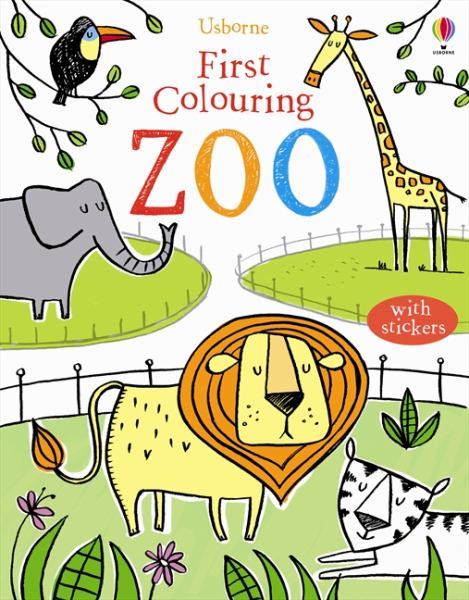 First Colouring Book Zoo (Usborne First Colouring Books) by Jessica ...