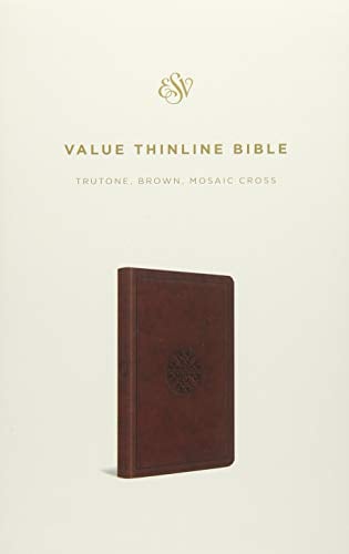ESV Value Thinline Bible (TruTone Brown Mosaic Cross Design) by ...