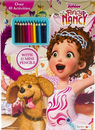 Disney Junior Fancy Nancy Color and Activity Book with 12 Mini Pencils ...