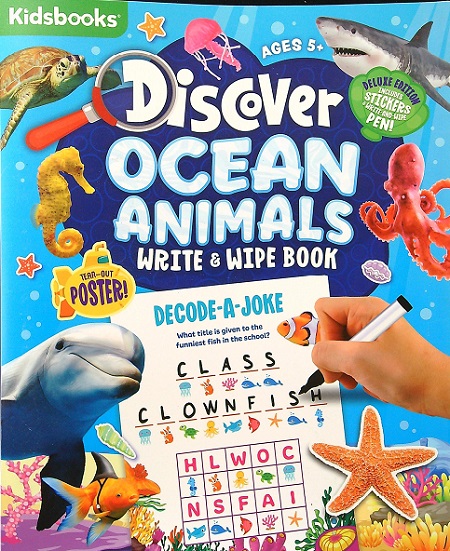 Discover Ocean Animals Write & Wipe Book by Kidsbooks - Book Outlet