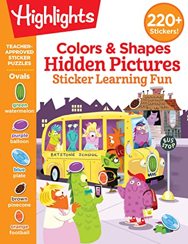 Colors & Shapes Hidden Pictures Sticker Learning Fun (Highlights Hidden ...