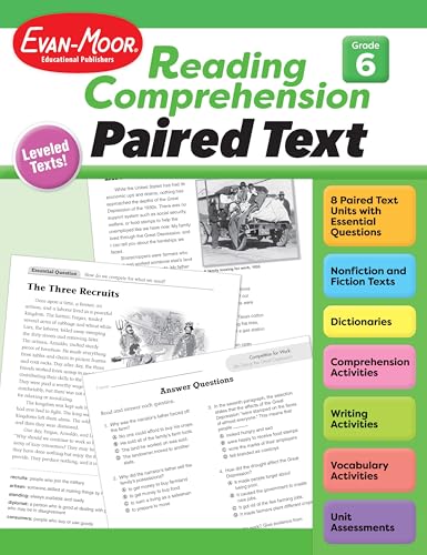 Paired Text Reading Comprehension (Grade 6) by Evan-Moor Educational ...