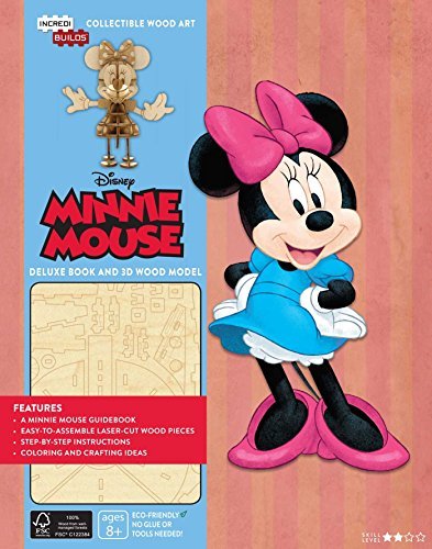 Disney Minnie Mouse Deluxe Book and 3D Wood Model (IncrediBuilds ...
