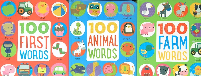 100 Firsts (100 First Words/100 Animal Words/100 Farm Words) by Silver ...