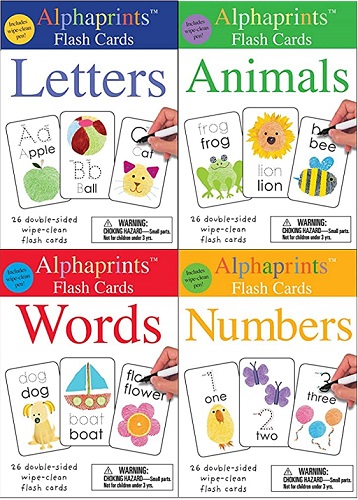 Alphaprints Flash Cards Box Set (Words/Numbers/Animals/Letters ...