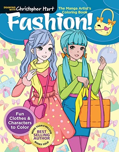 The Manga Artist's Coloring Book: Fashion! (Drawing With Christopher ...