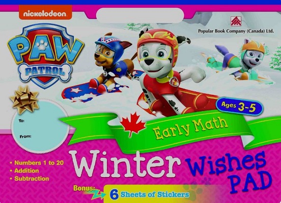 Early Math Winter Wishes Pad (Paw Patrol) by Popular Book Company ...