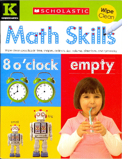 Math Skills Wipe Clean Workbook (Kindergarten) by Scholastic - Book Outlet