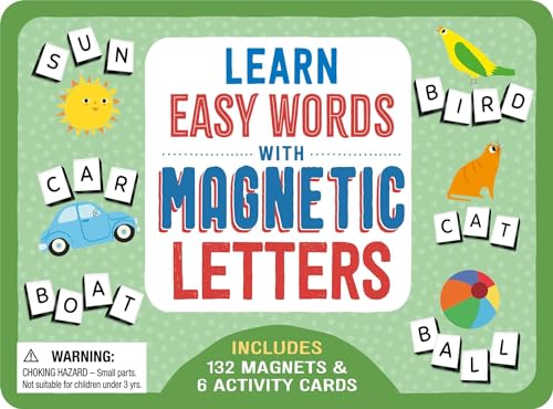 Learn Easy Words With Magnetic Letters: Includes 132 Magnets & 6 ...