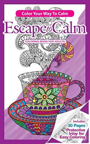 Escape To Calm Adult Coloring Book (Travel Size) by Newbourne Media ...